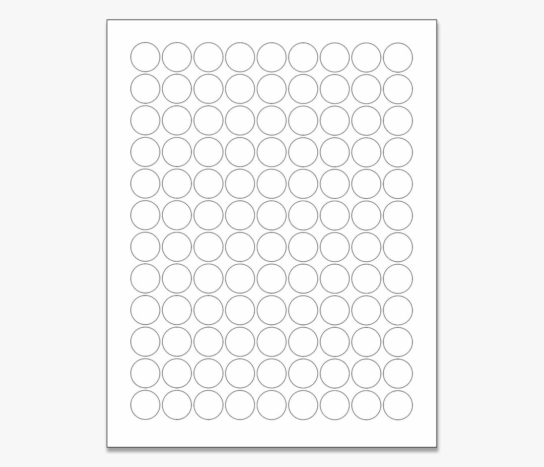 3/4" Blank WHITE MATTE Round Circle Stickers for Inkjet & Laser ...