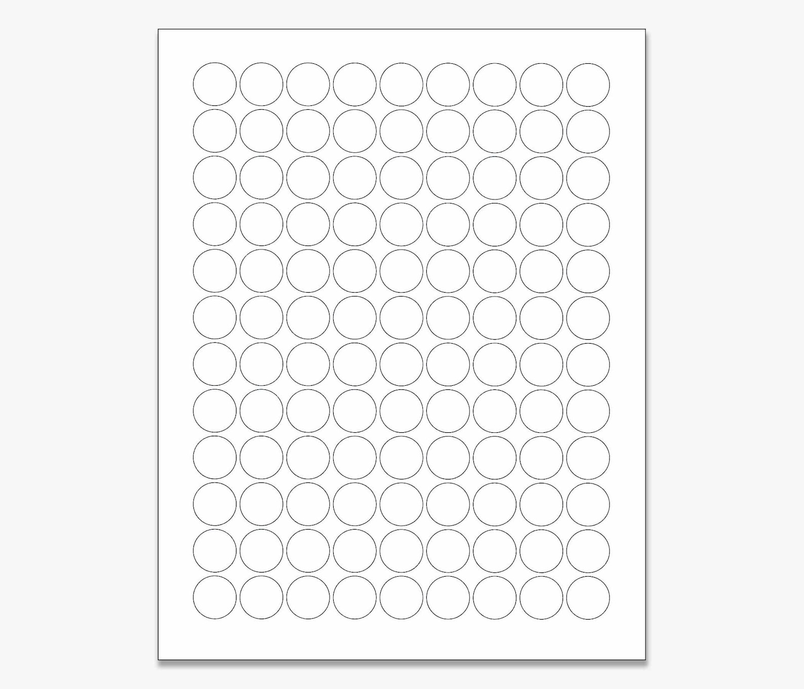 3/4" Blank WHITE MATTE Round Circle Stickers for Inkjet & Laser ...