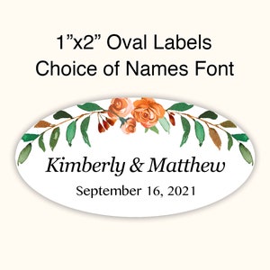 Oval Custom Labels,wedding Stickers,favor Stickers,custom Wedding Labels,1x2 Oval Stickers ...