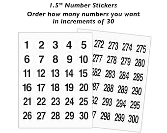 Sequential Number Labels, Self Adhesive, Numbers 1-500 - Etsy UK
