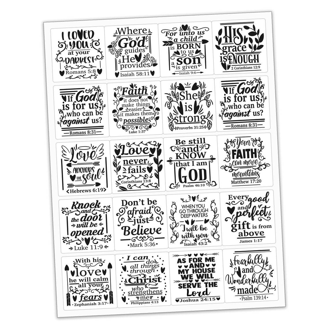 BIBLE VERSE Stickers,religious Planner Stickers,bible Journaling,bible ...