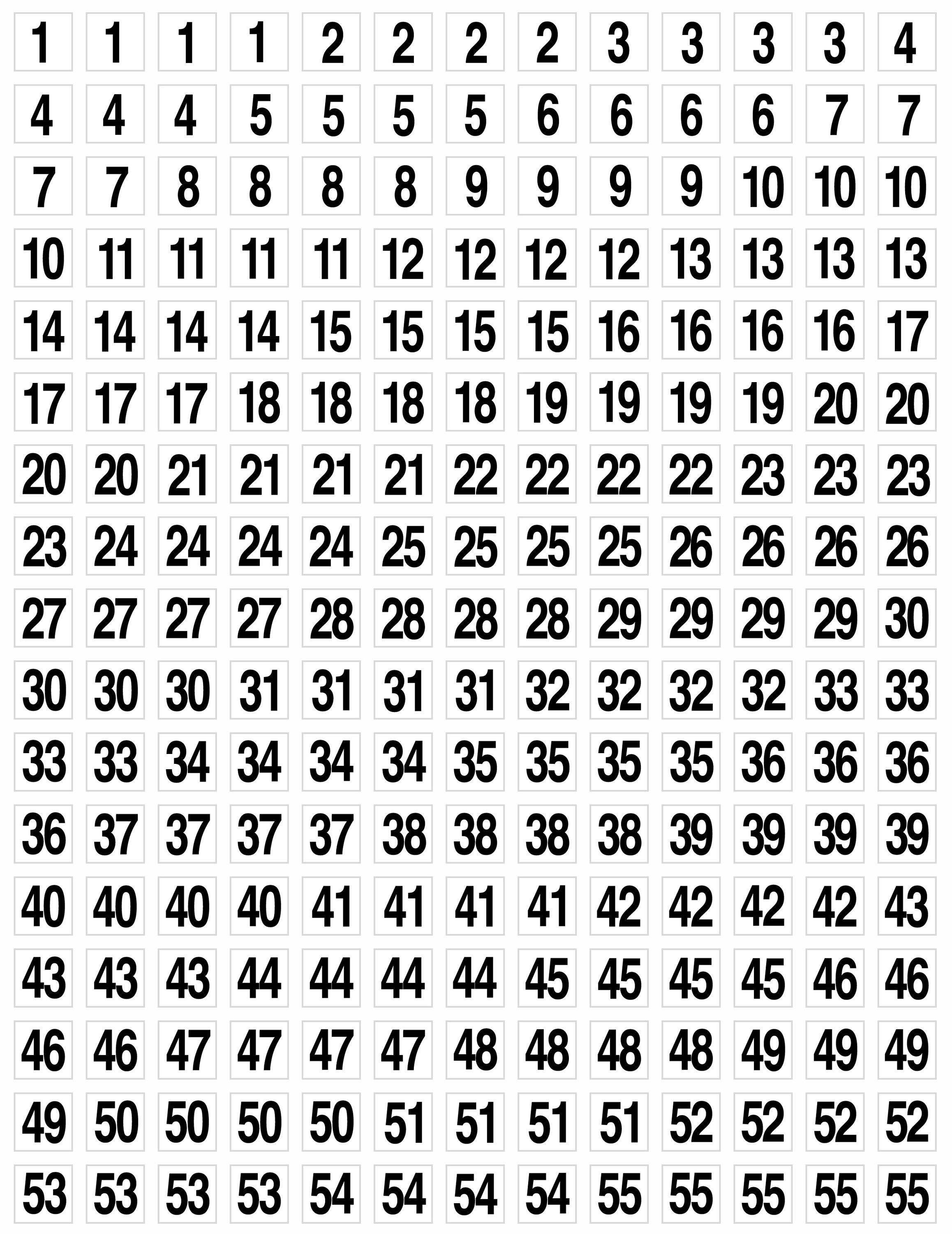 4X NUMBERS 155 STICKERS SequentialSmall | Etsy