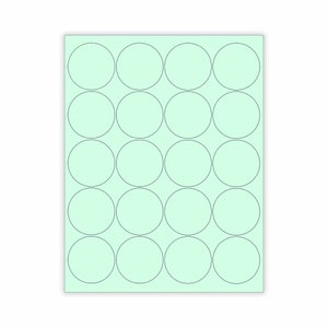 2" Blank Round GREEN Stickers,mason Jar Labels,craft Stickers,blank ...