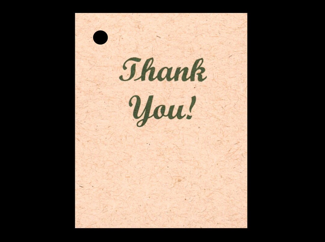 100 THANK YOU Hang Tags -100 Color Strings Included - Price Tags - Etsy