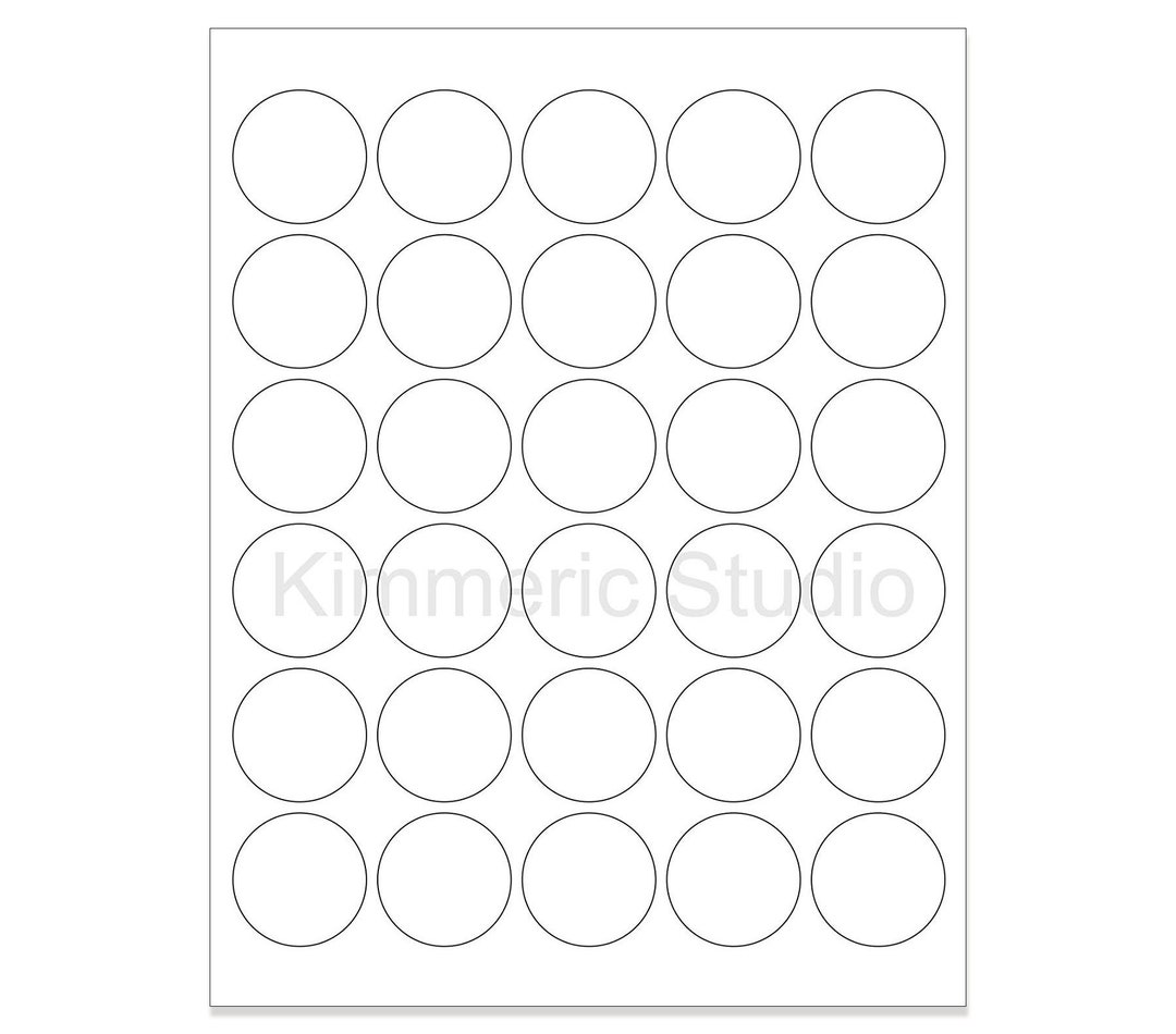 1-1/2"glossy ROUND Blank White Stickers, for LASER Printers Only!blank ...