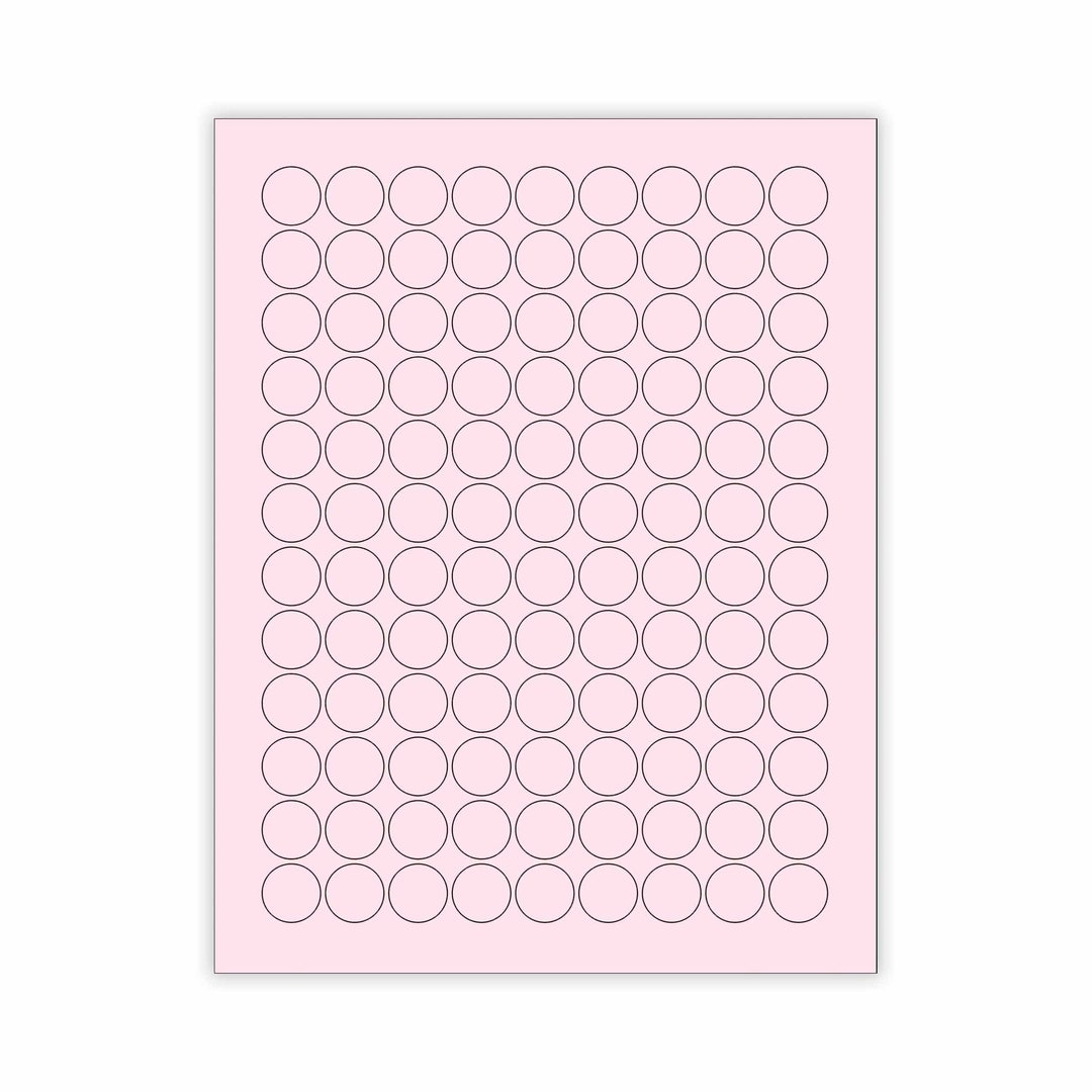 3/4"blank PINK MATTE Round Circle Stickers,blank Stickers,blank Labels ...