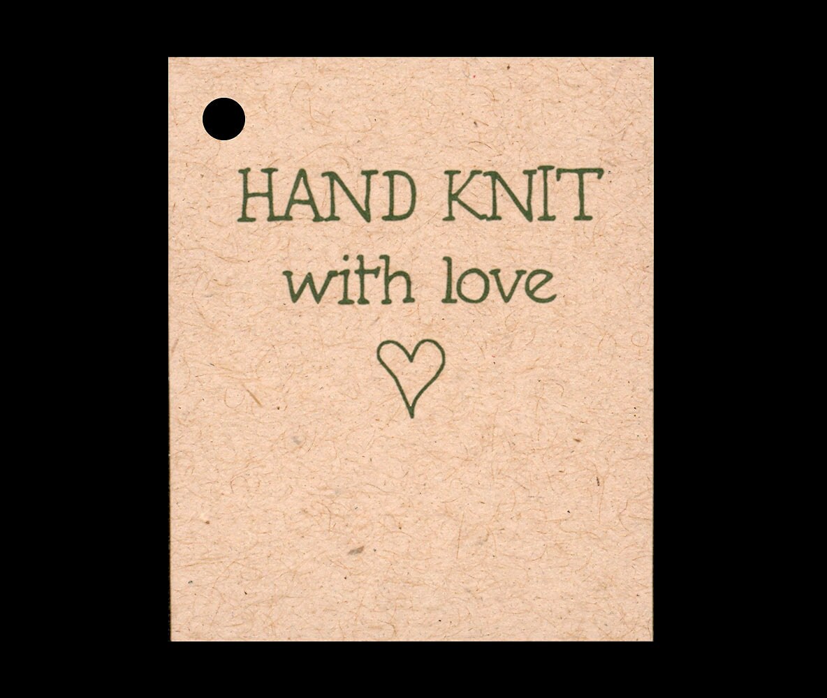 100 HAND KNIT Hang Tags 100 Color Strings Included Price | Etsy