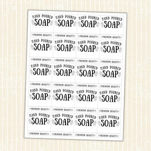 Hand Poured Soap Label,handmade Soap Stickers,hand Soap Stickers,soap ...