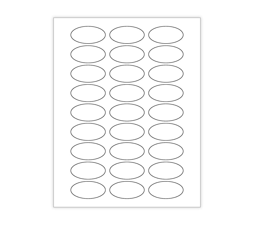 1"x 2" Blank OVAL WHITE Matte Stickers,price Crafts,soaps,bulk Stickers ...