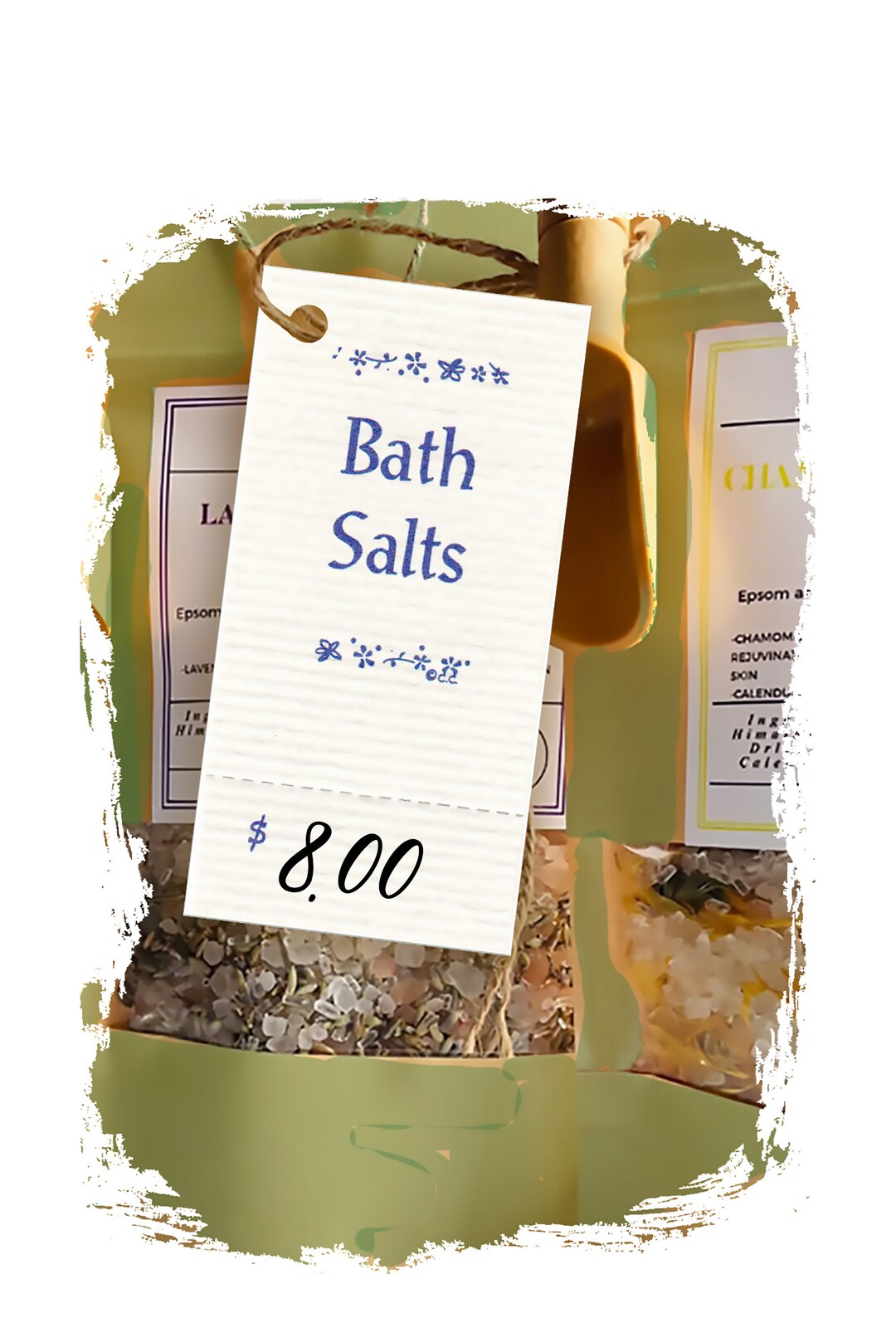 Bath Salts Tags,strings Included,price Tags,gift Tags, Craft Show Tags ...