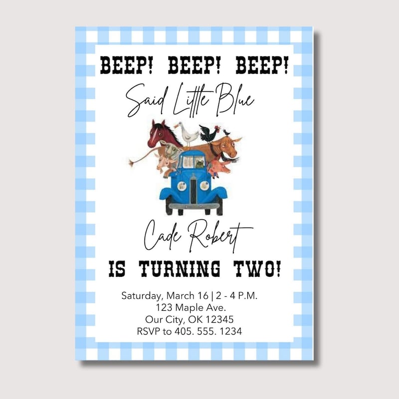 Little Blue Truck Party - Etsy