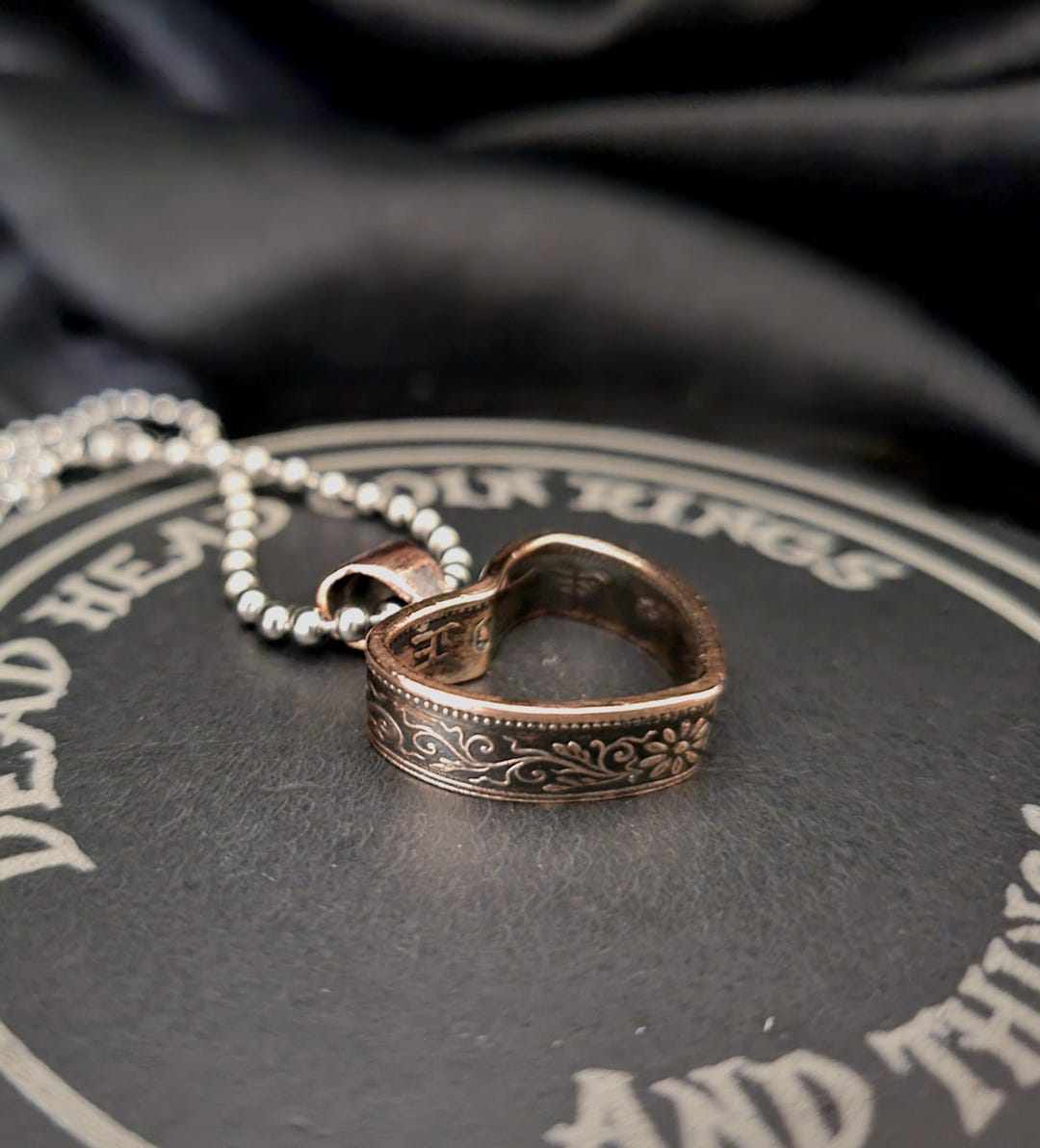 Japanese One Sen Coin Heart Pendent. (1927-1938) - Etsy