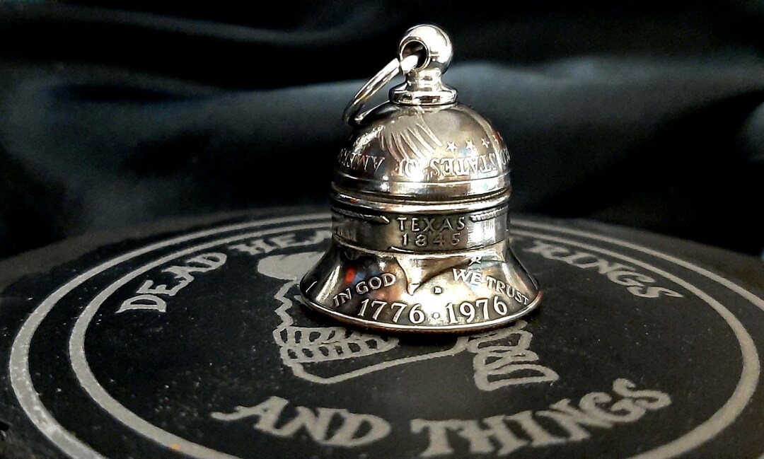 Texas One Dollar Tales Side Out State Coin Bell Made From Real Coins ...