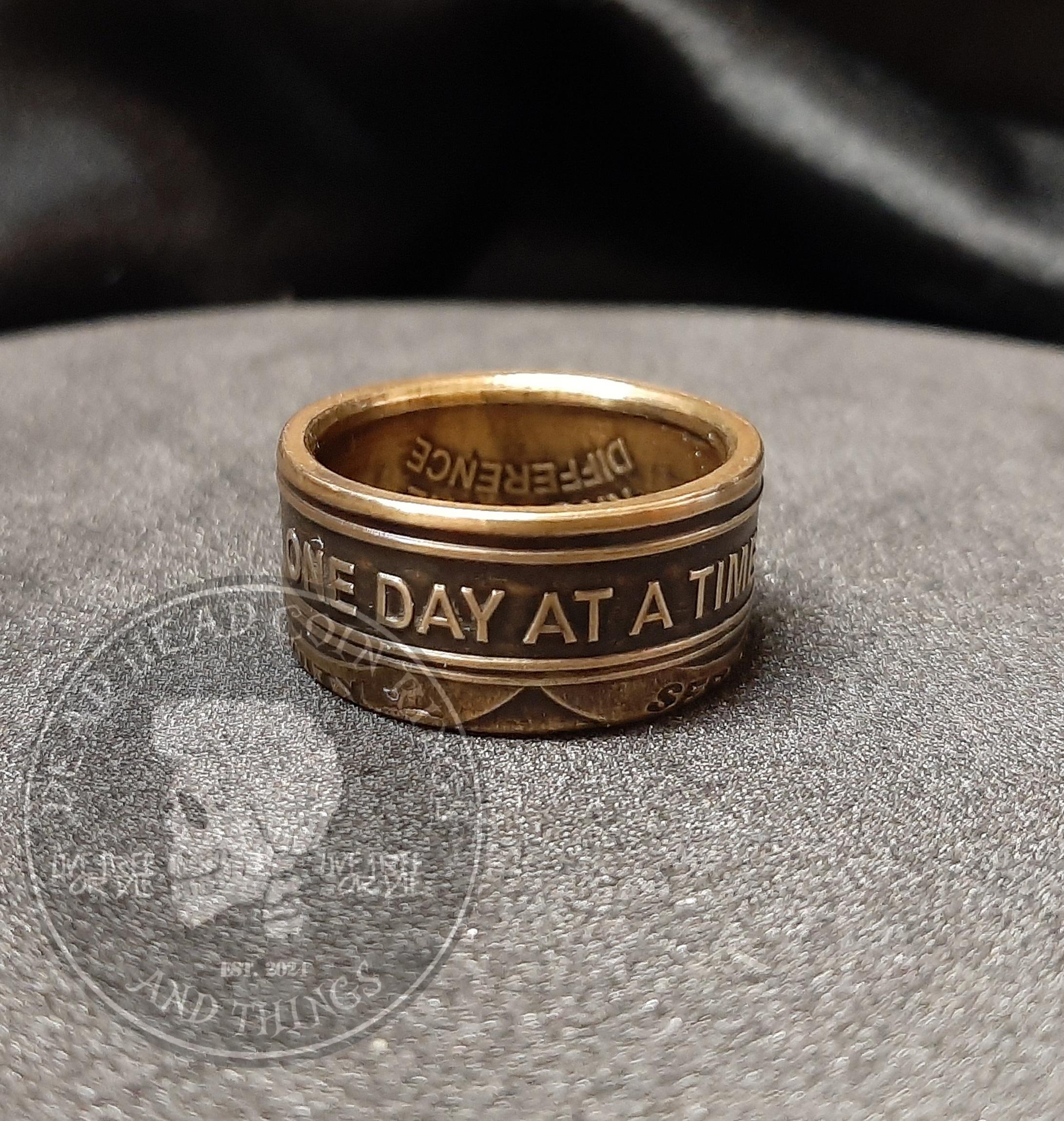 Recovery Coin Ring Serenity Prayer - Etsy