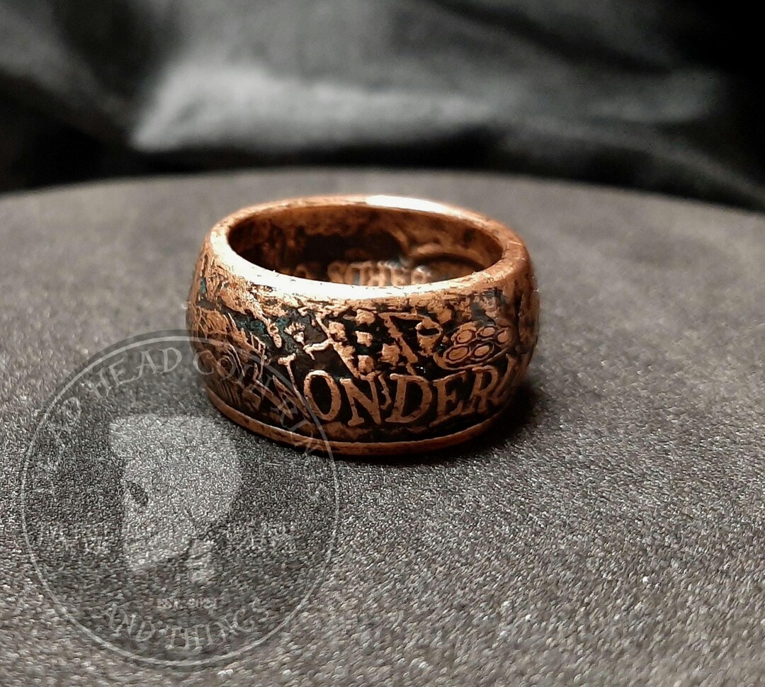 Alice in Wonderland Coin Ring From 1969 Mardi Gras Doubloon - Etsy