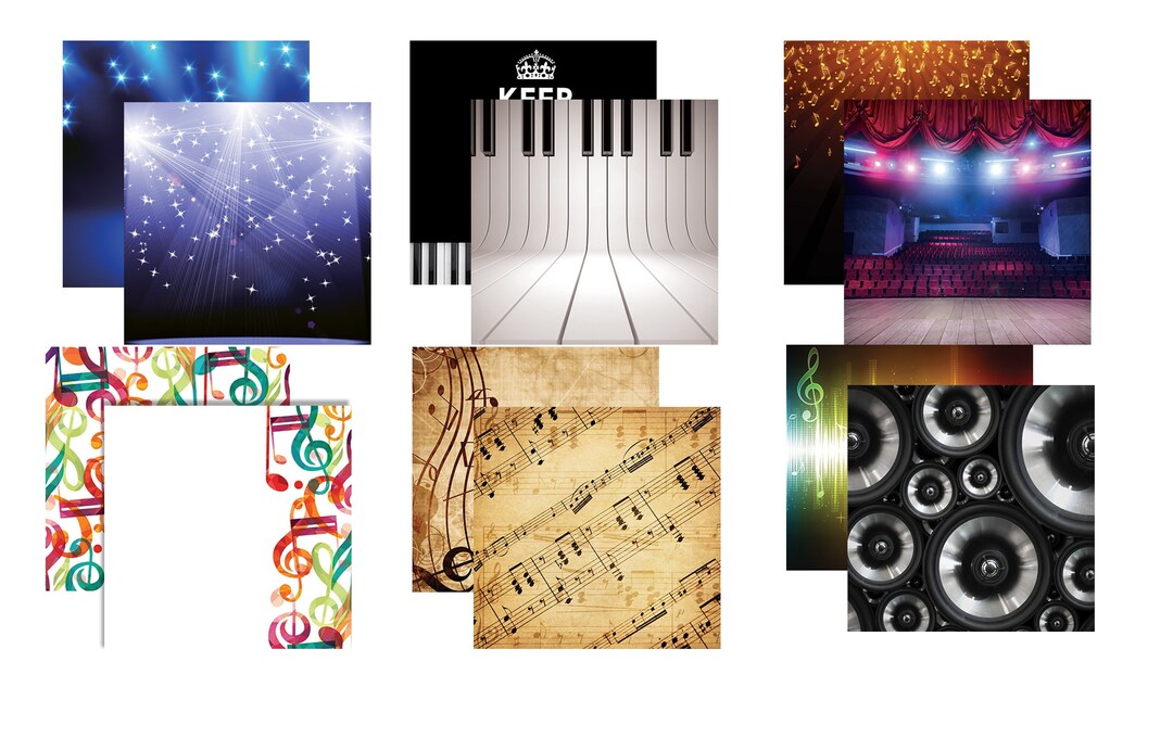 Musicality Scrapbook Papers Music Notes Concert Band Choir Kit Music ...