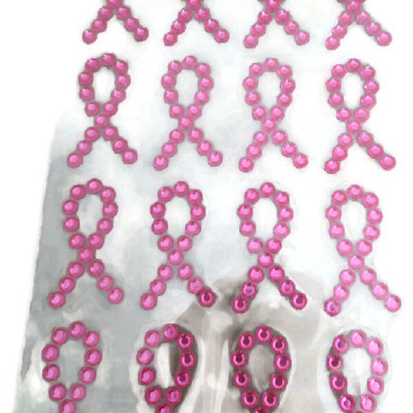 Rhinestone Breast Cancer Stickers - Etsy