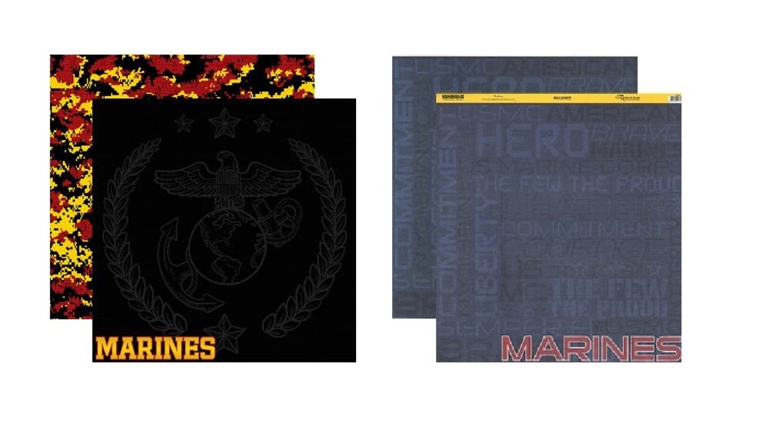 Marines Scrapbook Paper Camouflage Paper Papers Armed Forces 12x12 ...