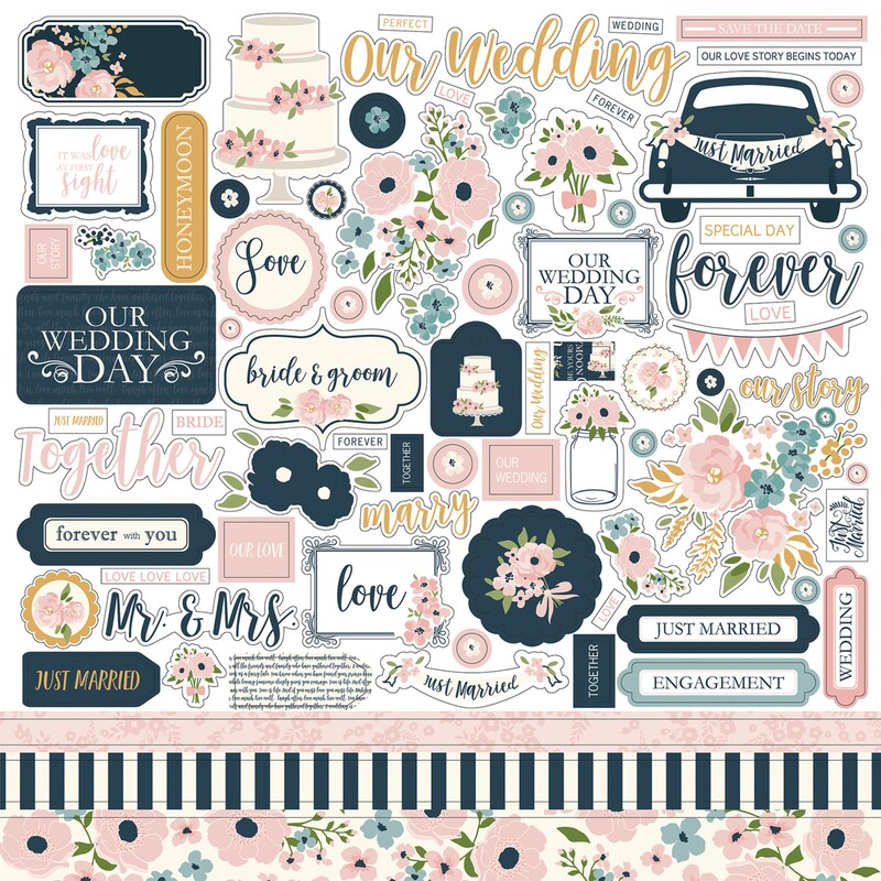 Scrapbook Stickers Wedding - Etsy