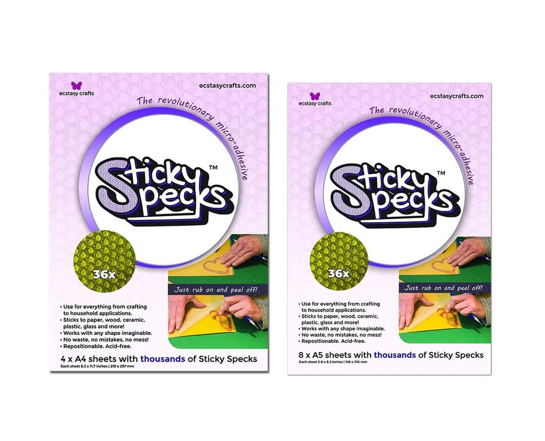 Sticky Specs Adhesive Dot Sheets Choose Size/pack Micro Size Dots Die ...