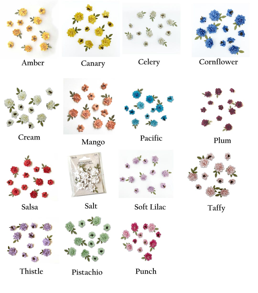 Florets Petals Flowers - White Pink Purple Blue Yellow Red Orange ...