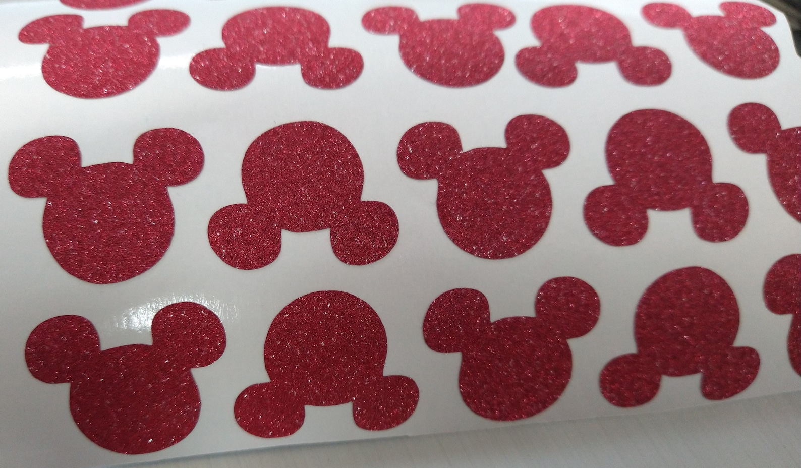 Glitter Vinyl Mickey Mouse Head Stickers Vinyl Decal 1in - Etsy