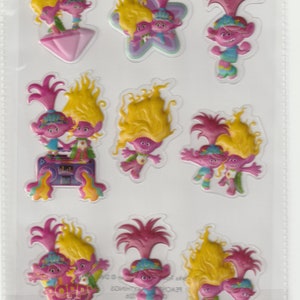 Trolls 3d Pop up Stickers Trolls Movie 3d Stickers Poppy Viva Cartoon ...