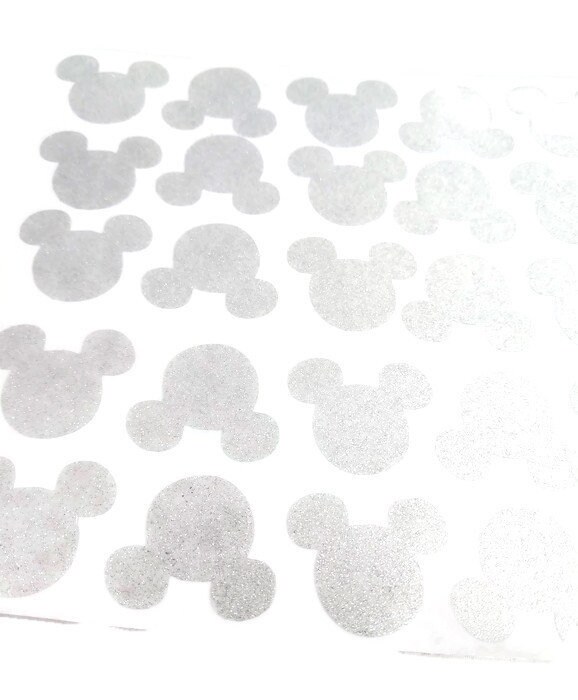 Glitter Vinyl Mickey Mouse Head Stickers Vinyl Decal 1in | Etsy