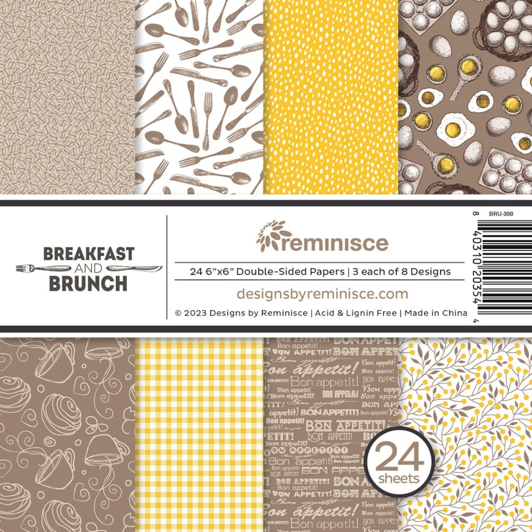 Breakfast Brunch 6x6 Scrapbook Paper Pad 24 Sheets Reminisce Breakfast ...