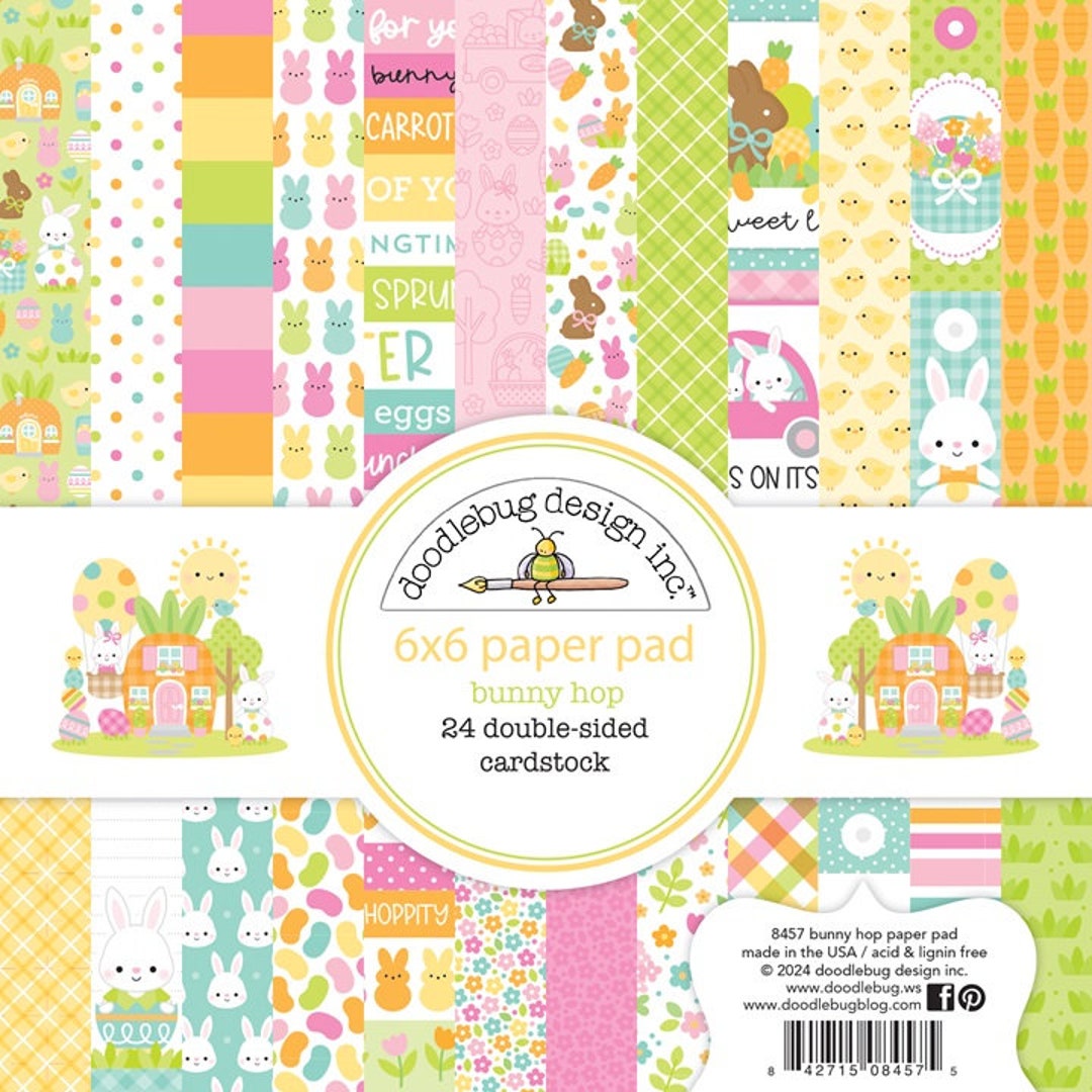 Bunny Hop Easter 6x6 Scrapbook Paper Pad 24 Sheets Reminisce Spring ...