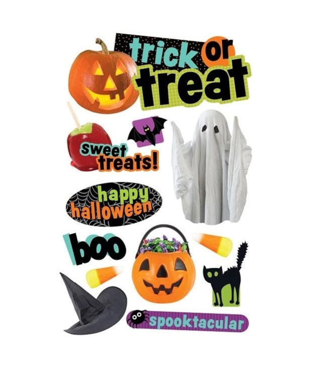 Trick or Treat Stickers Paper House Halloween Stickers Candy - Etsy