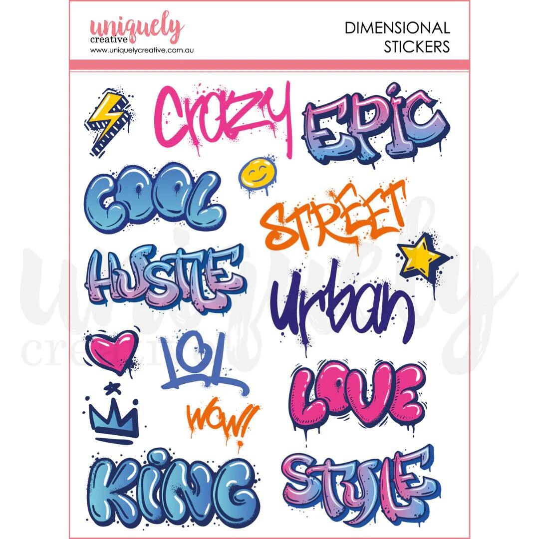 Steampunk Graffiti Dimensional Stickers 3d Stickers Grunge Sentiments ...