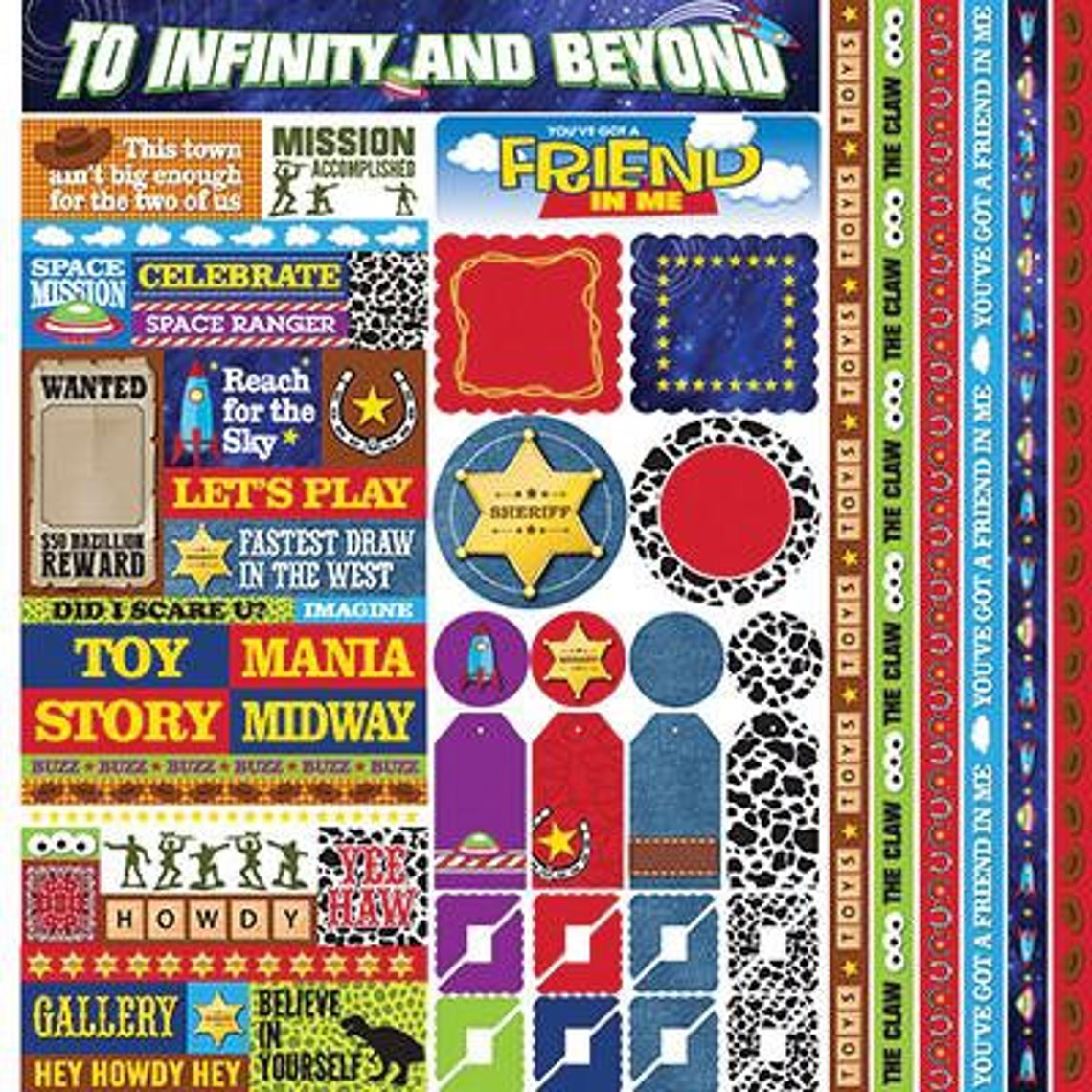 Toy Story Papers and Stickers Toy Papers Toy Story Stickers Toy ...