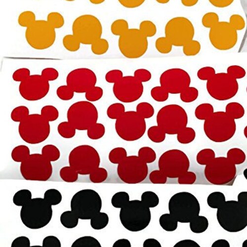 Mickey Mouse Head Stickers Vinyl Decal 1in Mickey Head | Etsy