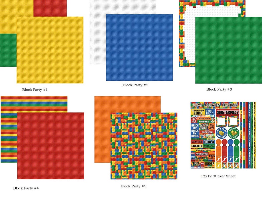 Building Blocks Party Blocks Papers Blocks Stickers Building Blocks ...