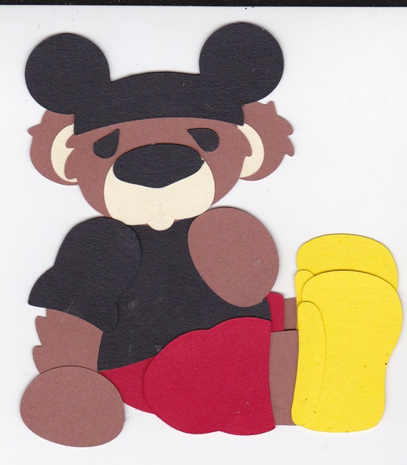 Items similar to Disney Mickey Mouse Bear Paper Piecing on Etsy