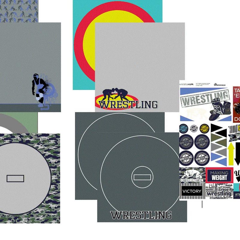 Wrestling Stickers - Etsy