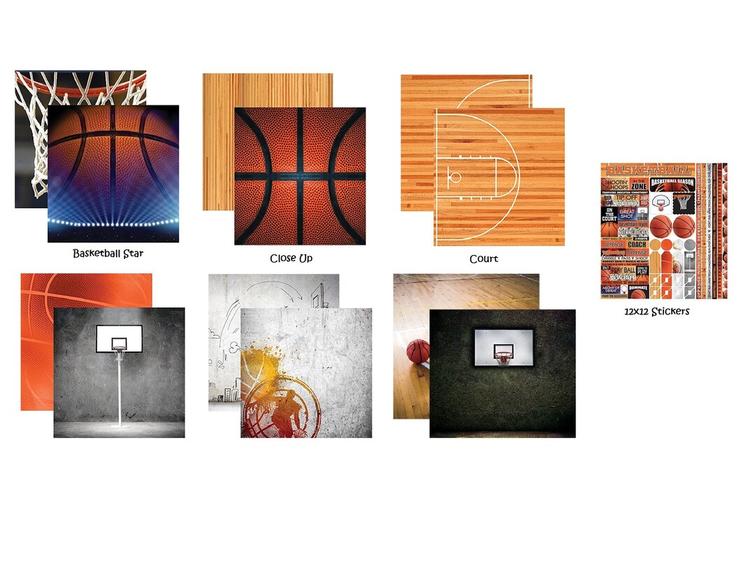 Basketball Paper the Basketball Collection Basketball Scrapbook Papers ...