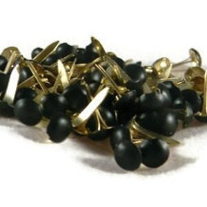 Mini Black Colored Brads - 100ct - Rounds | White Brads | Black Brads ...