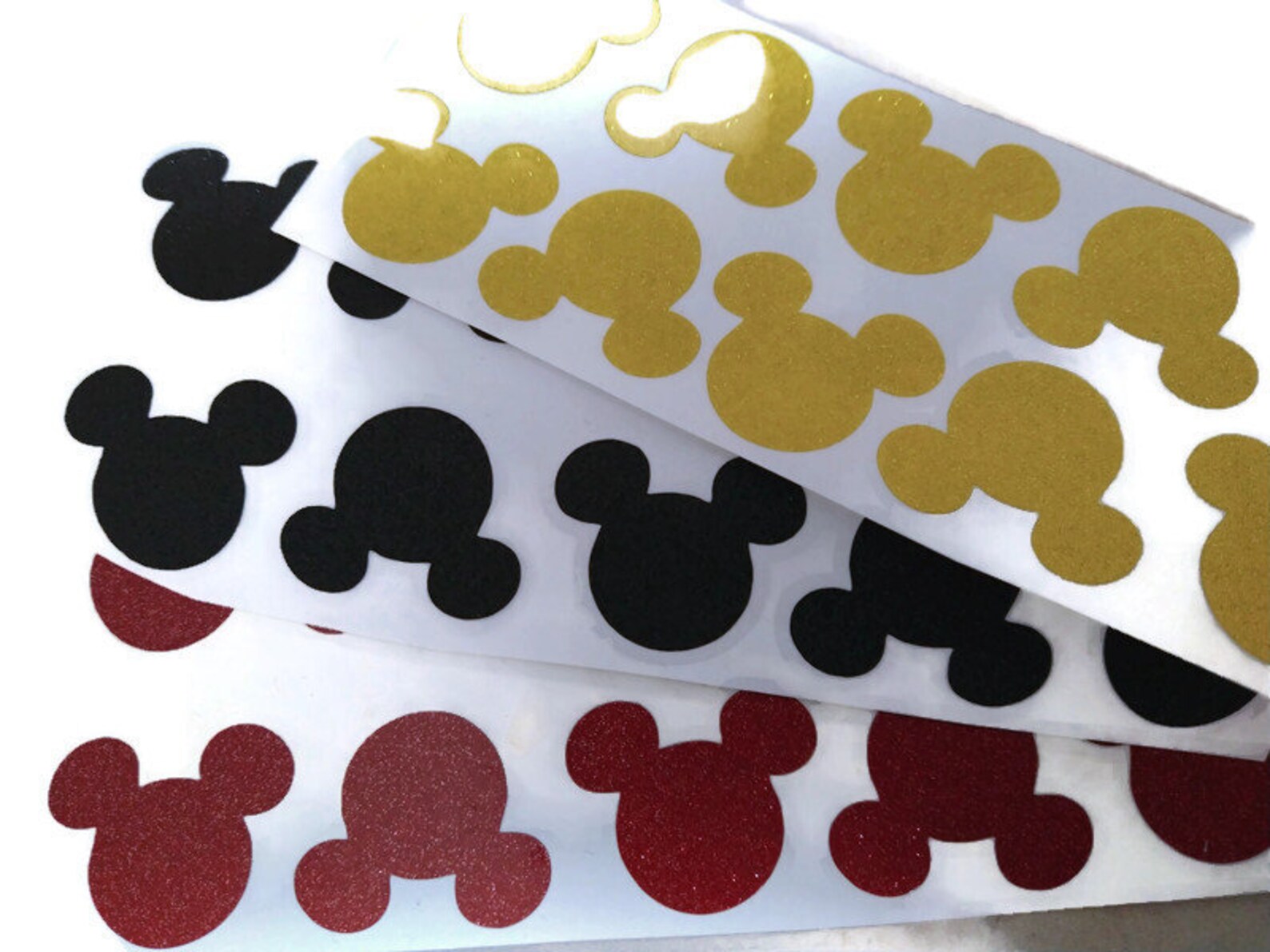 Glitter Vinyl Mickey Mouse Head Stickers Vinyl Decal 1in - Etsy