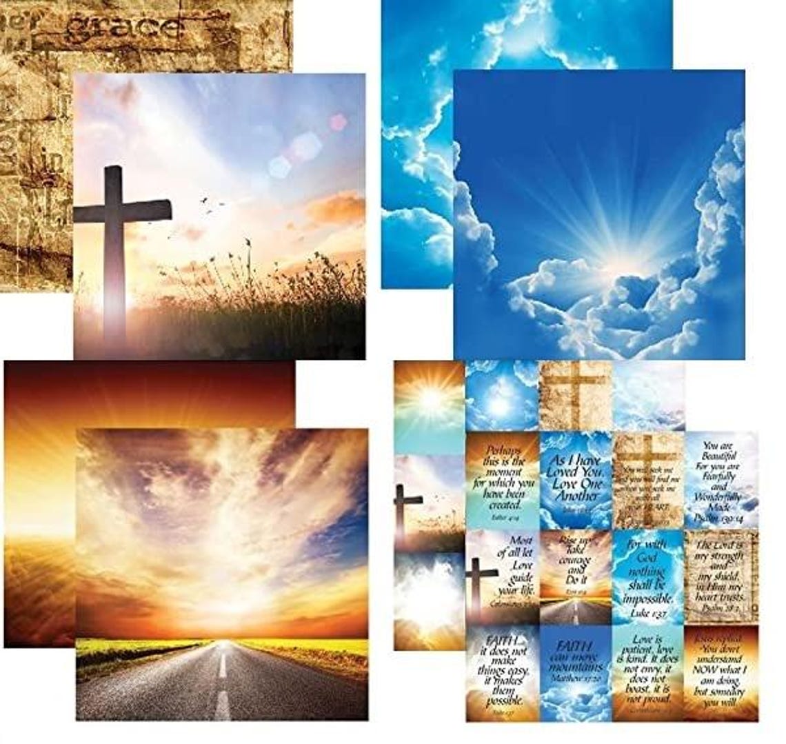 Devoted/faith Religious Scrapbook Papers - Individual or Set 12x12 ...