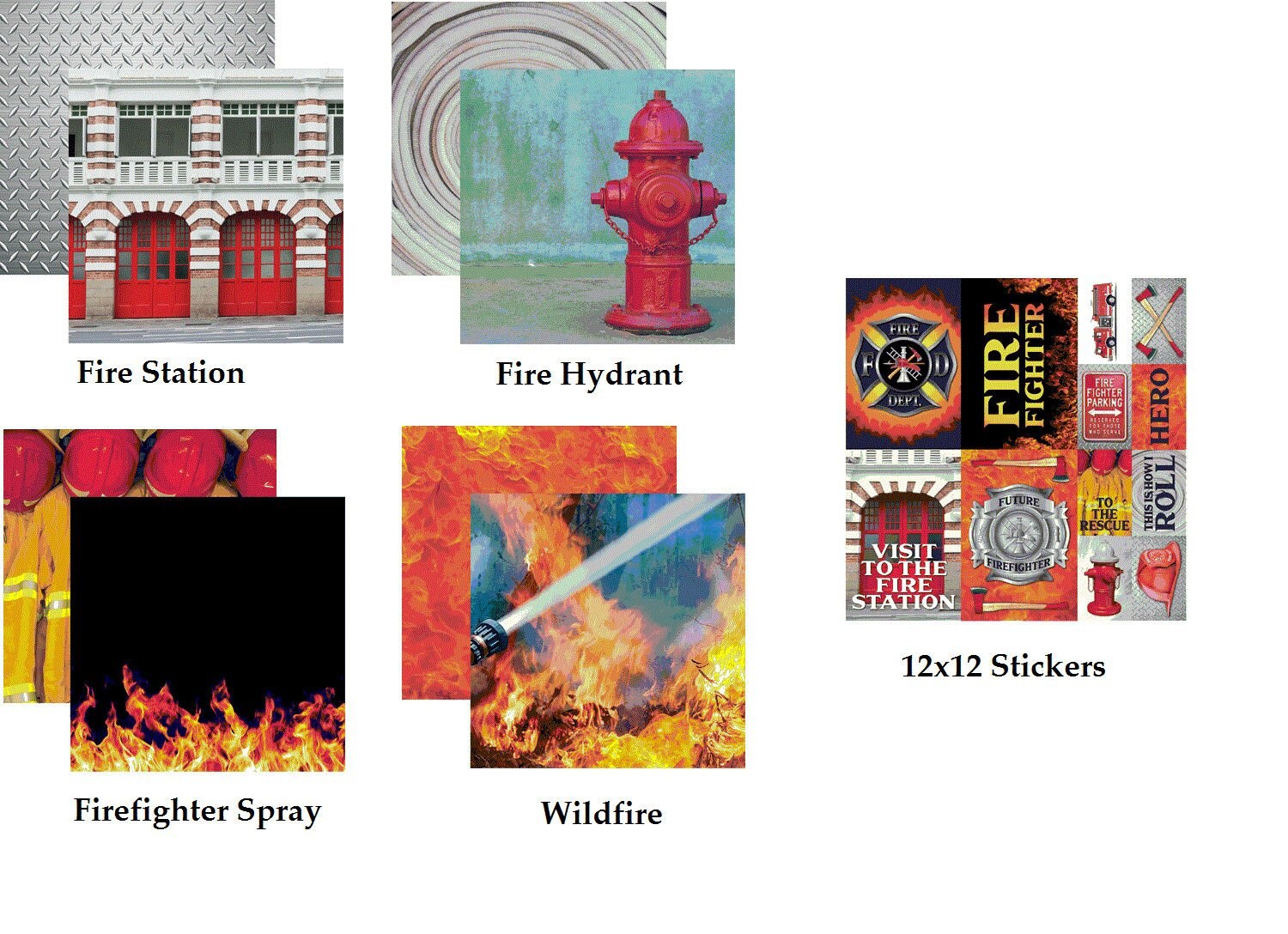 Firefighter Papers Fire Papers Fire Stickers Fire Scrapbook | Etsy