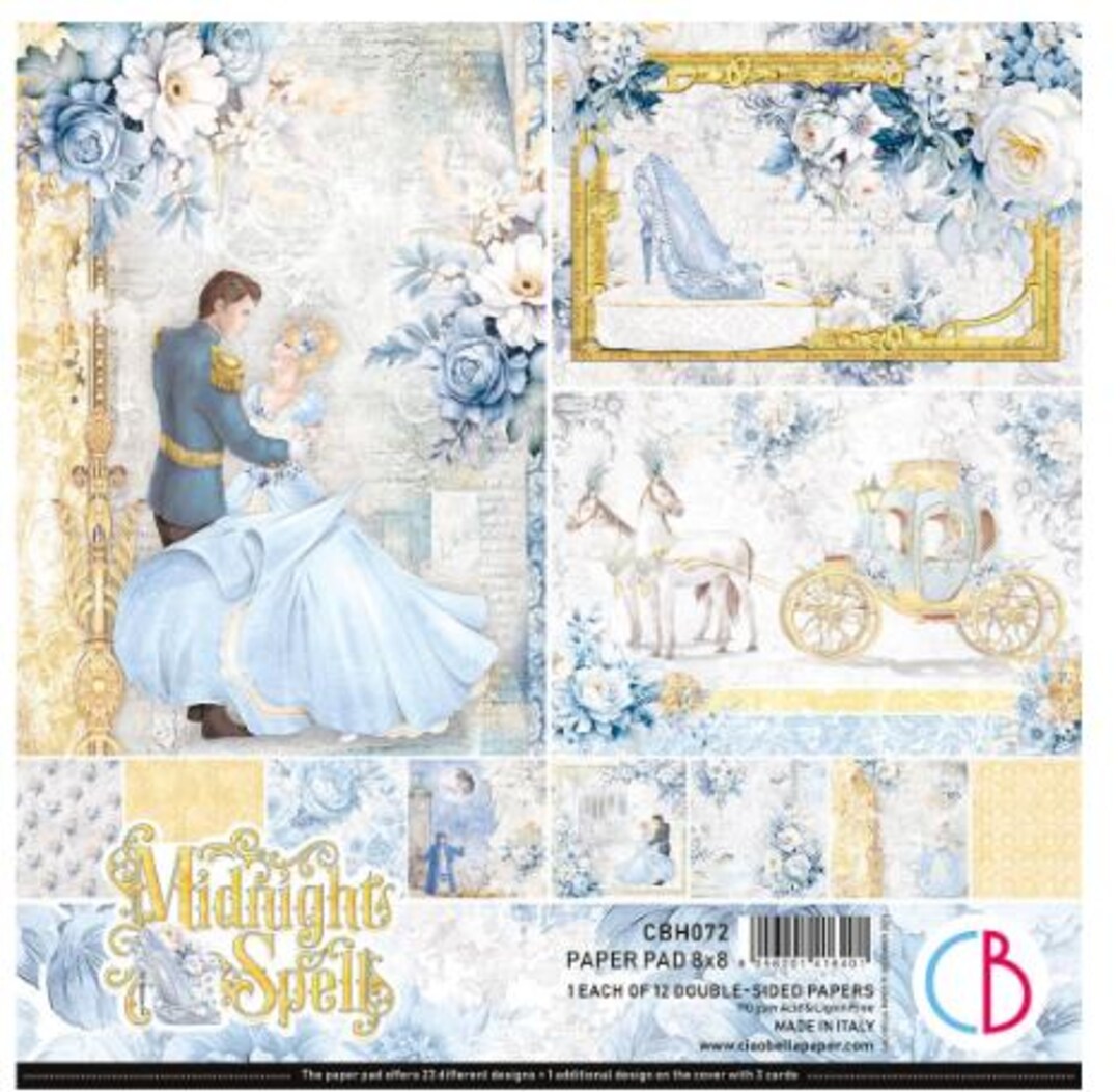Cinderella Midnight Spell Papers Pack 8x8 Papers 12 Pieces Cinderella ...