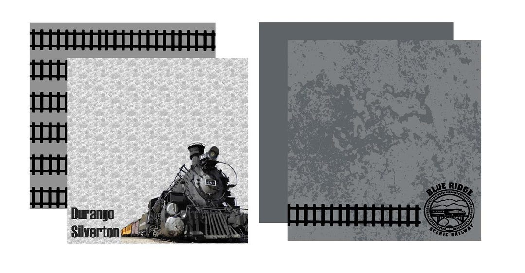 Durango Colorado Scrapbook Papers | 12x12 | Blue Ridge Scenic Train ...