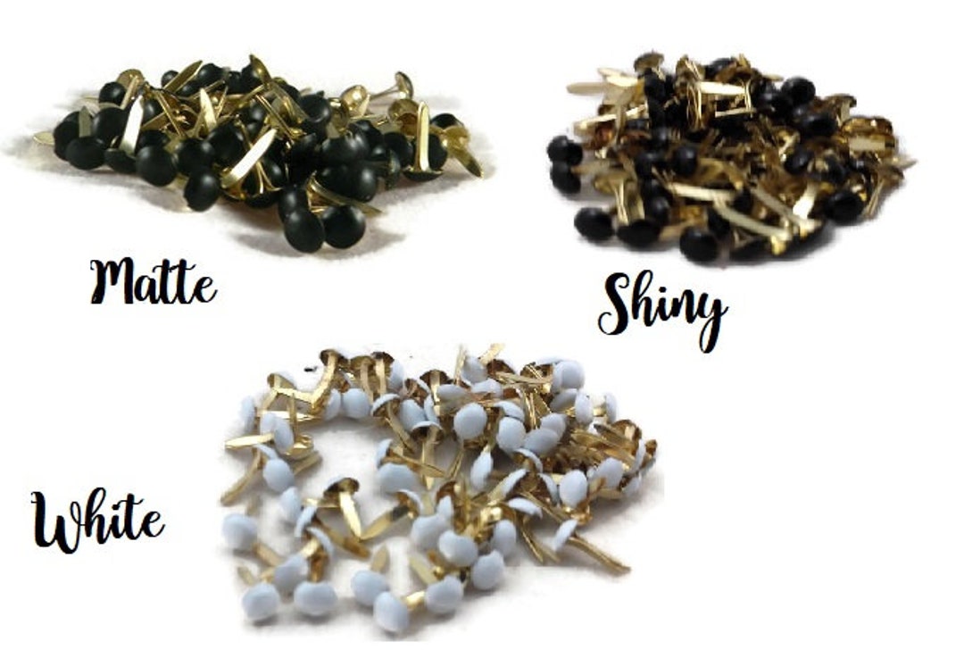Mini Black Colored Brads - 100ct - Rounds | White Brads | Black Brads ...