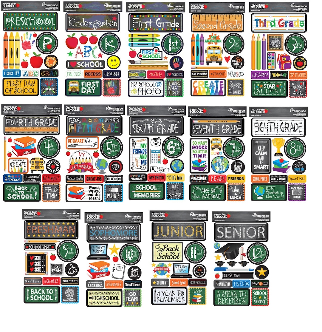 School Grade Stickers You've Been Schooled School Stickers | Preschool ...