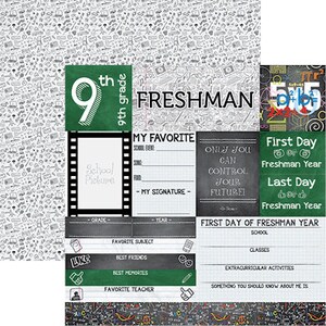 High School Scrapbook Paper - Freshman Sophomore Junior Senior Paper ...