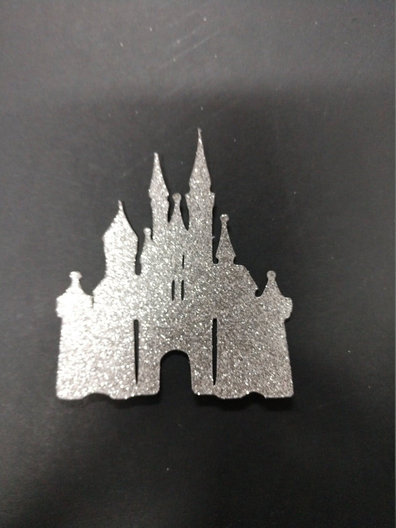 Silver Glitter Castle Die Cuts Cinderella Castle Die Cuts | Etsy