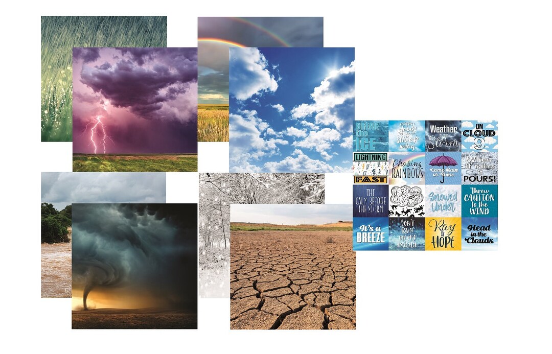 Weather the Storm Papers and Stickers 12x12 Rain Snow Ice Flood Drought ...