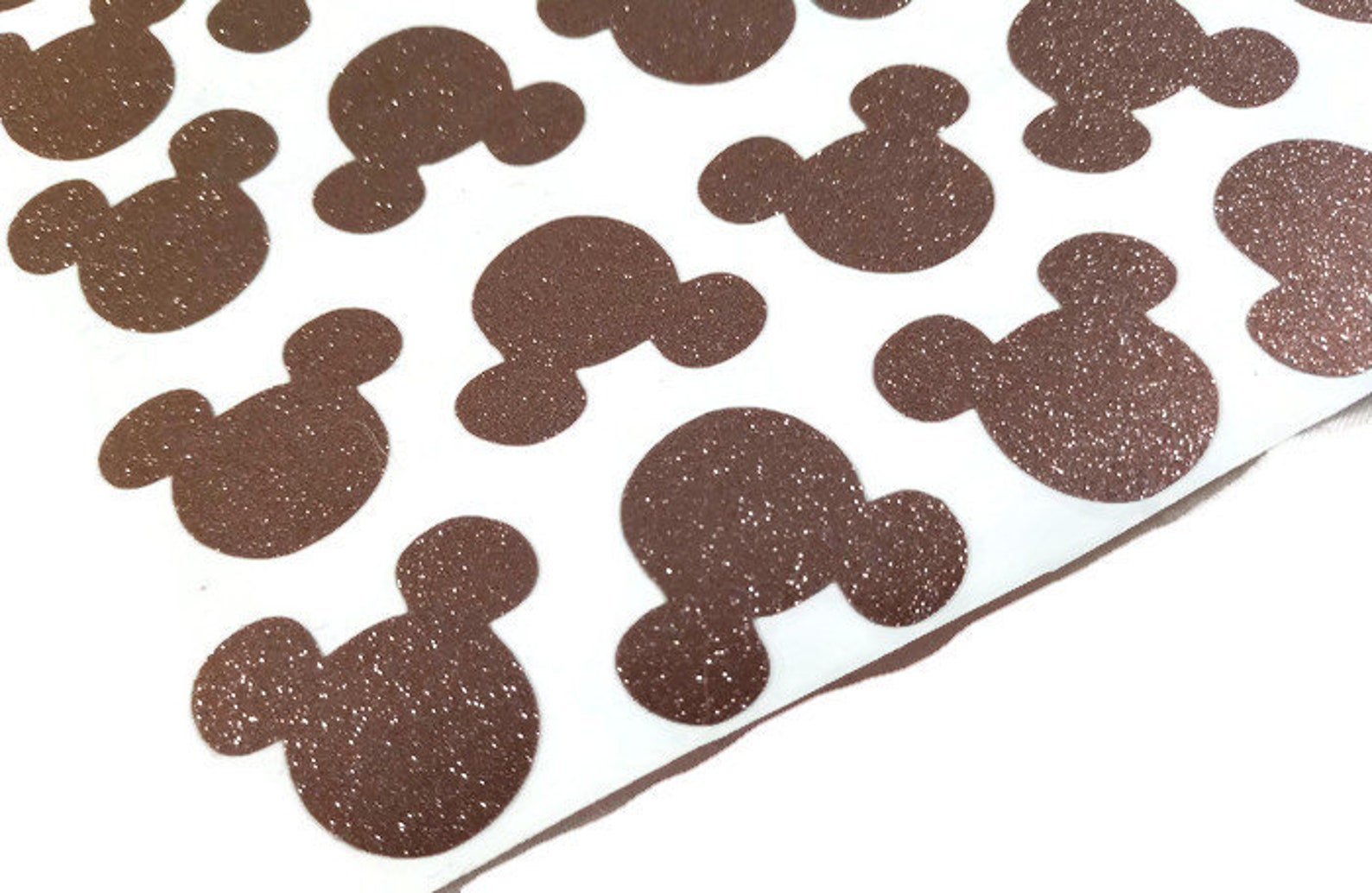 Glitter Vinyl Mickey Mouse Head Stickers Vinyl Decal 1in - Etsy